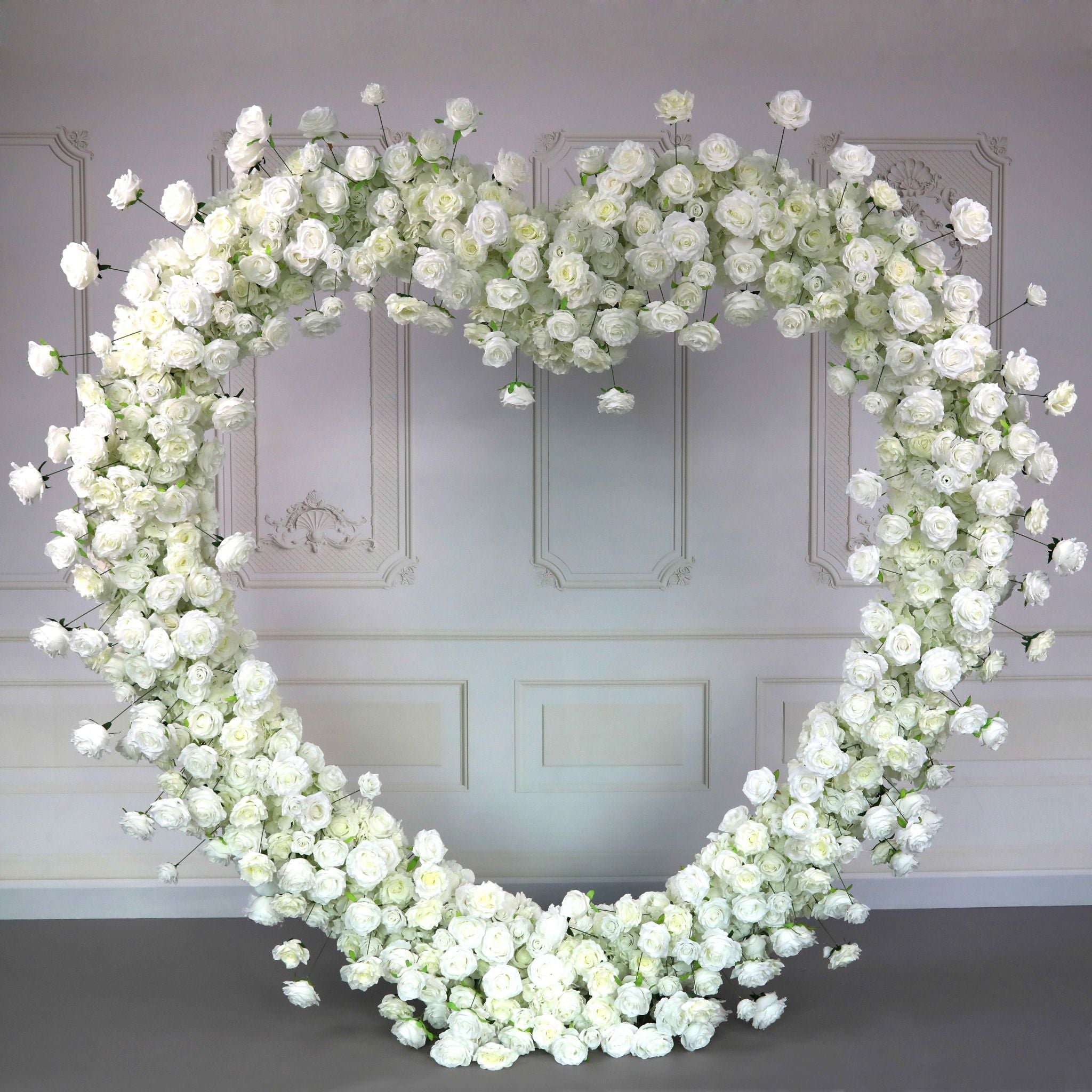 Aliflowers 5D White Rose for Wedding Backdrop Heart Arch – Ali Flowers